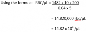 Hemacytometer Counts - Med Lab Study Hall